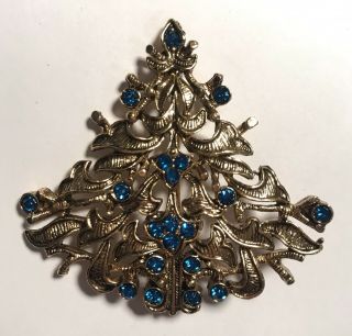 Vintage Signed Eisenberg Ice Christmas Tree Pin | #15972248