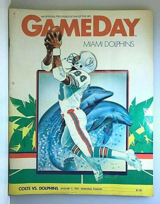 Jan 2, 1972 Baltimore Colts Vs Miami Dolphins AFC Championship Pro ...