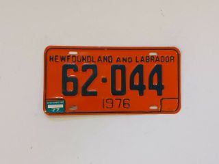 1976 Newfoundland And Labrador License Plate With 1979/1980 Stickers ...