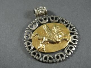 ANCIENT ROMAN SILVER AMULET WITH DEPICTION OF LEGIONARY GRIFFIN CIRCA ...