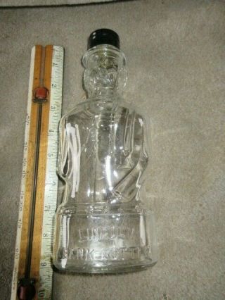 Abraham Lincoln Glass Bank Bottle - Vintage Lincoln Foods Lawrence Mass ...