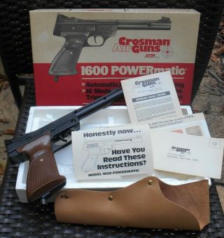 VINTAGE CROSMAN AIR GUN 1600 POWERMATIC AUTOMATIC BB PISTOL | #18260724