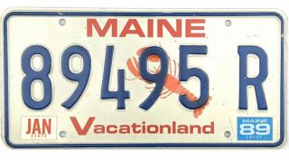 99 CENT 1990 Maine Lobster License Plate 82599U | #18378058
