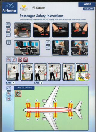 THOMAS COOK AIRLINES BOEING 767 SAFETY CARD | #4976768
