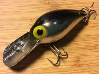 Vintage Storm Pre Rapala Wiggle Wart V103 Metallic Silver Chrome Black ...