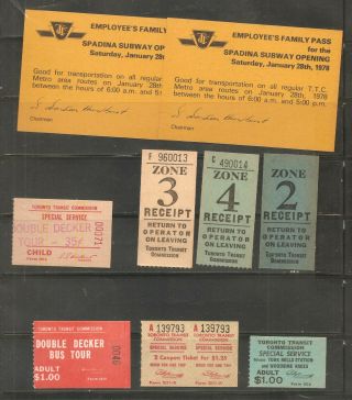 , 3 Vintage Toronto Transit Commission Tickets (Toronto Ontario) | #4428004