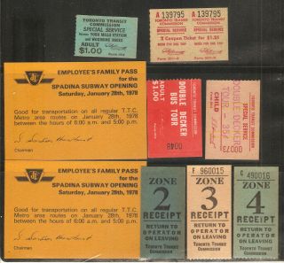, 3 Vintage Toronto Transit Commission Tickets (Toronto Ontario) | #4428004