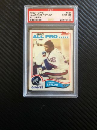 1982 Topps Lawrence Taylor 144 FGS 10 GEM (ROOKIE, NY GIANT GREAT) RC ...