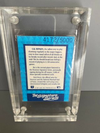 1992 Elite Signature Series Cal Ripken Jr Auto Autograph Limited /5000 ...